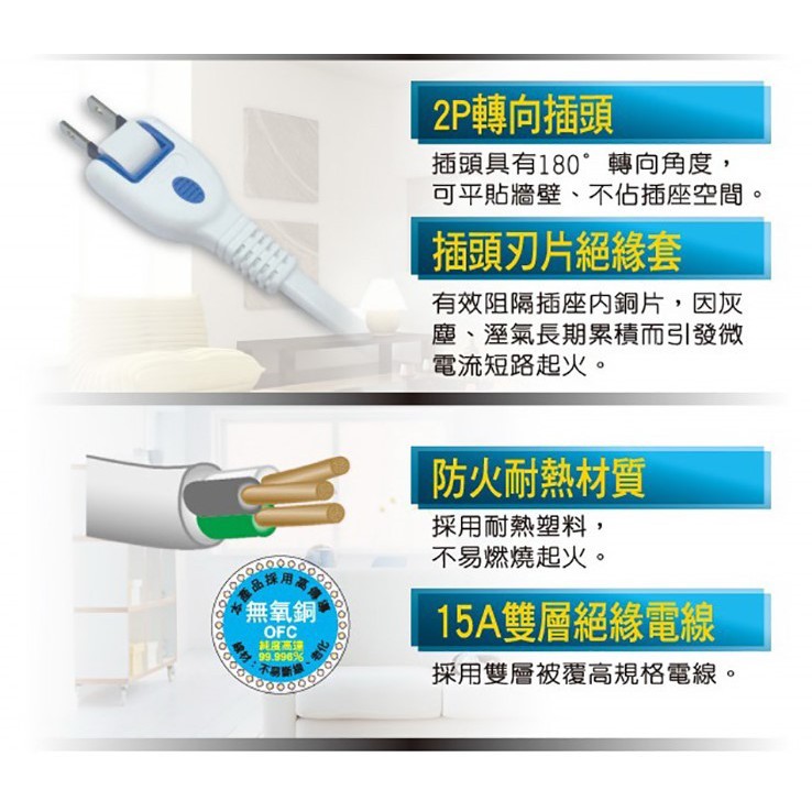 小白的生活工場*FJ SH4306 安全達人 SP-7304 2P可鎖定中繼延長線(1.2m) | 蝦皮購物