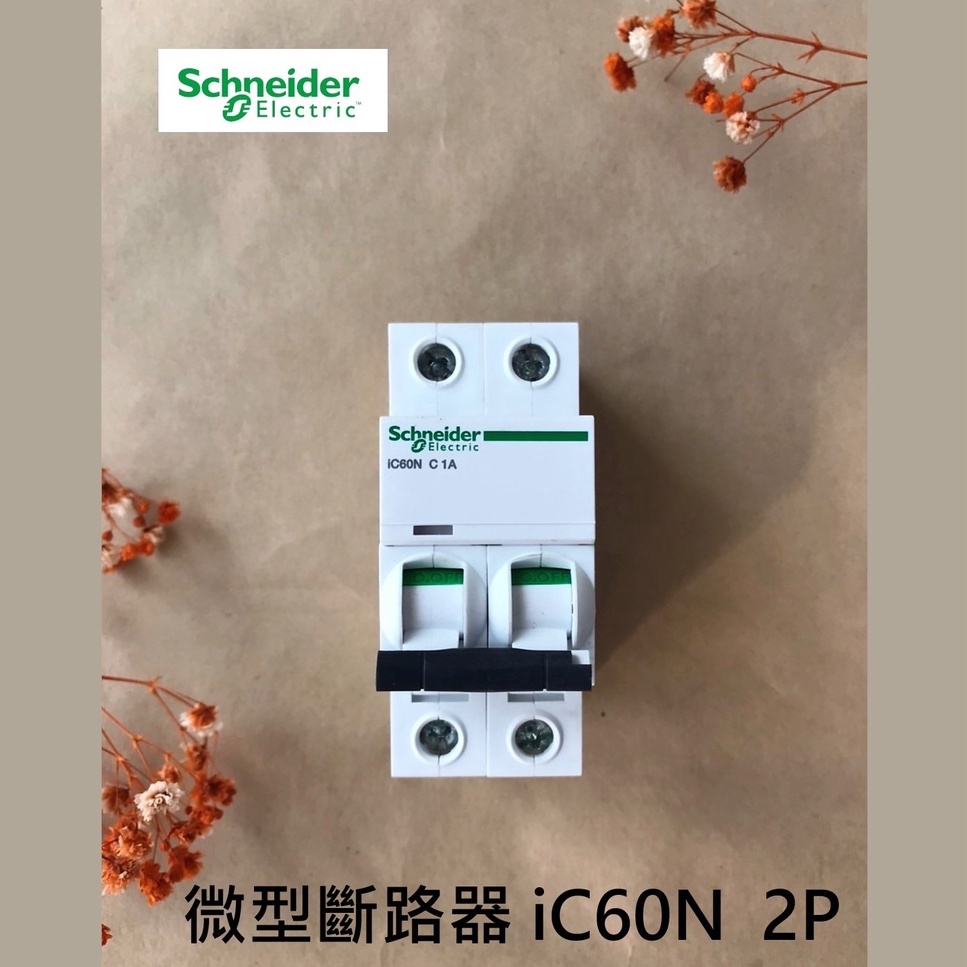 Schneider施耐德 Acti9系列 iC60N 2P 微型斷路器、小型斷路器、迴路保護器 (現貨、快速出貨) | 蝦皮購物