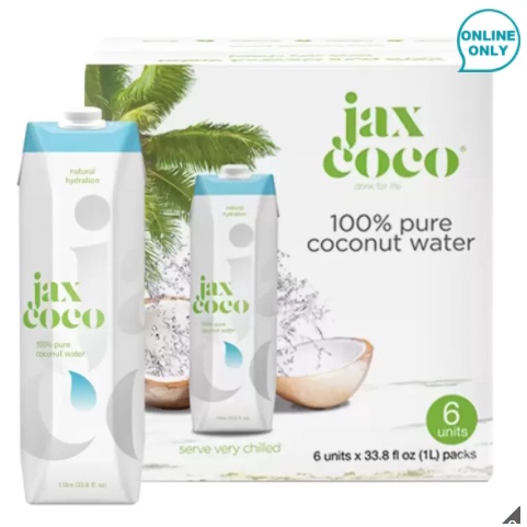 Jax CoCo 純天然青 椰子水 1公升X6入 109022好市多官網代購下單前請先詢問庫存唷 | 蝦皮購物
