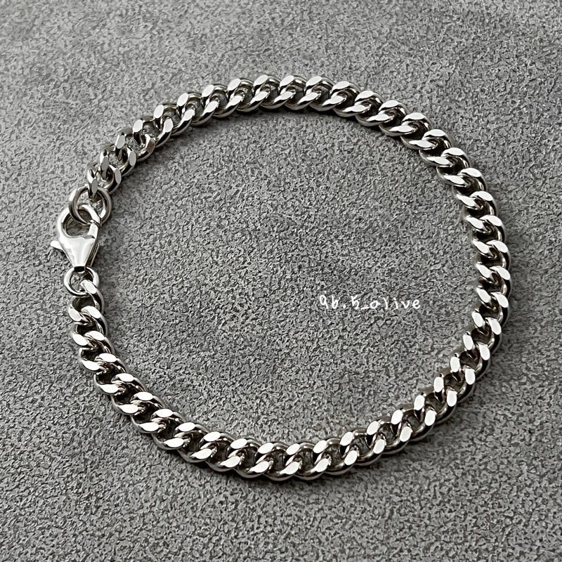 Curve Chain Bracelet 5mm 喜平鏈手鏈｜Silver925銀製｜96.5 | 蝦皮購物