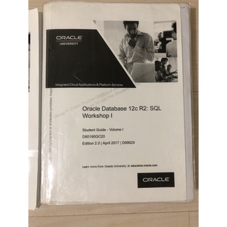 原文書 Oracle database 12c R2:SQL Workshop I 與 SQL Workshop II | 蝦皮購物