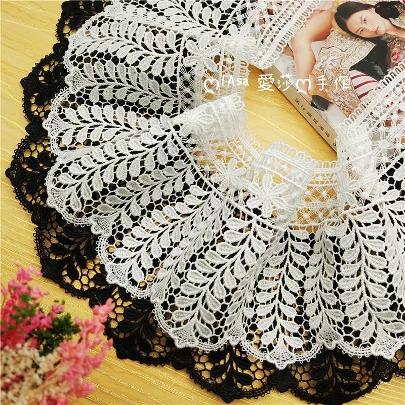 《iAsa愛莎の》手作材料 精美含羞草水溶鏤空刺繡DIY服裝輔料裙子蕾絲花邊寬11cm | 蝦皮購物
