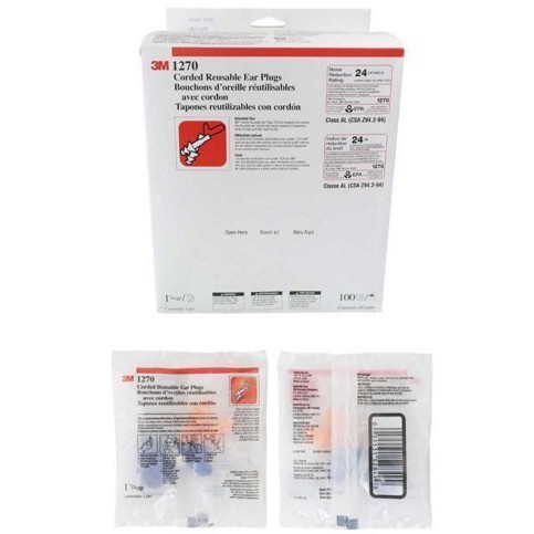 3M 1270 樹狀矽膠耳塞/可重複使用/可清洗一盒100付 附發票 Safetylite | 蝦皮購物