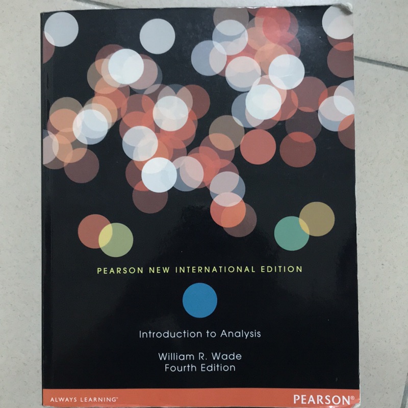Introduction to Analysis William R. Wade Fourth Edition | 蝦皮購物