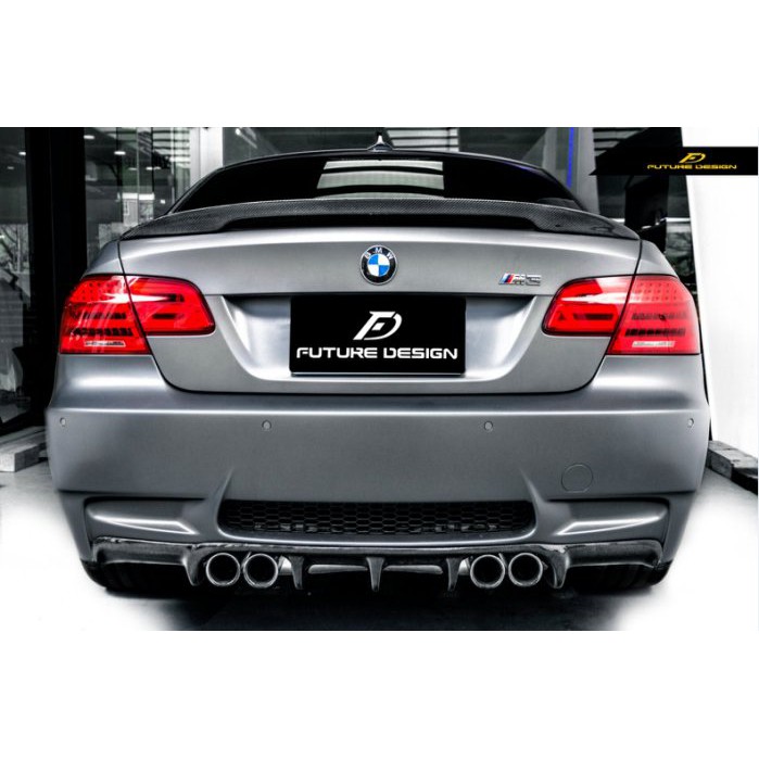 【Future_Design】E92 E93 M3 專用 FD 加大尾鰭 抽真空 卡夢 後下巴 高品質 現貨 | 蝦皮購物