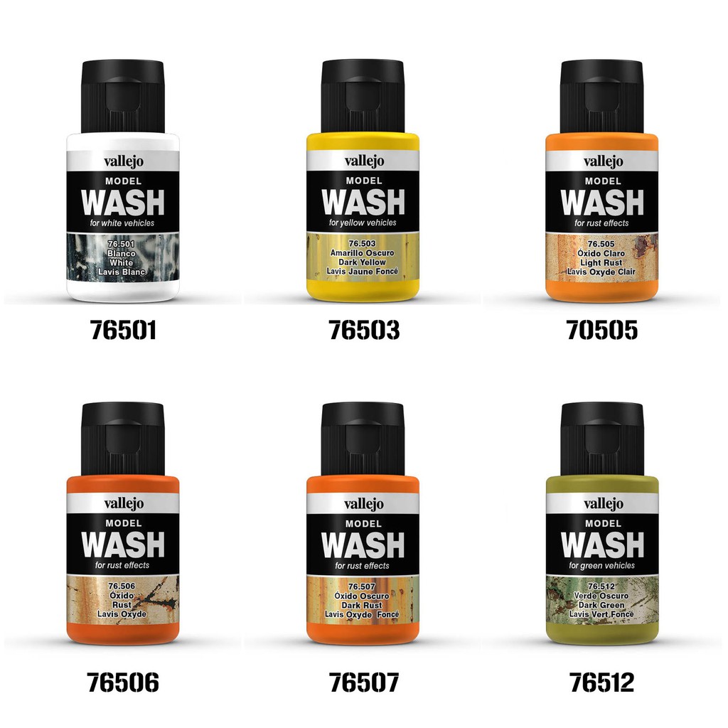 西班牙 Acrylicos Vallejo AV水漆 模型漬洗 76501-76512 | 蝦皮購物