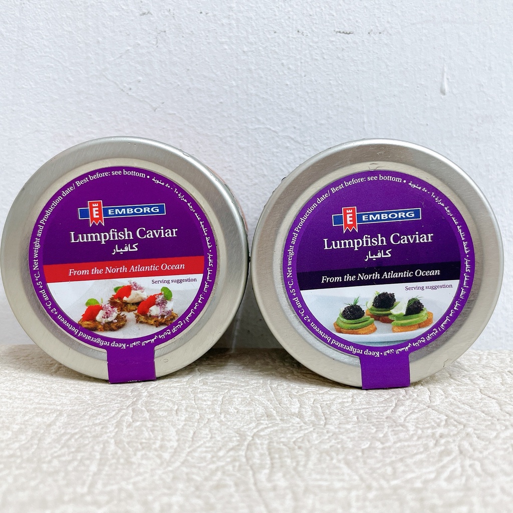 [ 舌尖上的美味 ] Emborg 紅魚子醬/黑魚子醬 Lumpfish Caviar 德國 100克/罐 ㊣ | 蝦皮購物