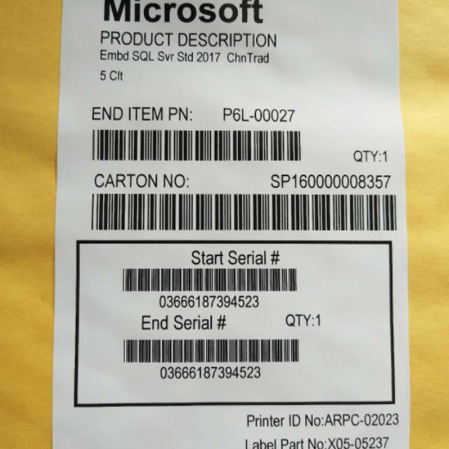 SQL server 2017 標準版 5 clt 繁體包裝 | 蝦皮購物