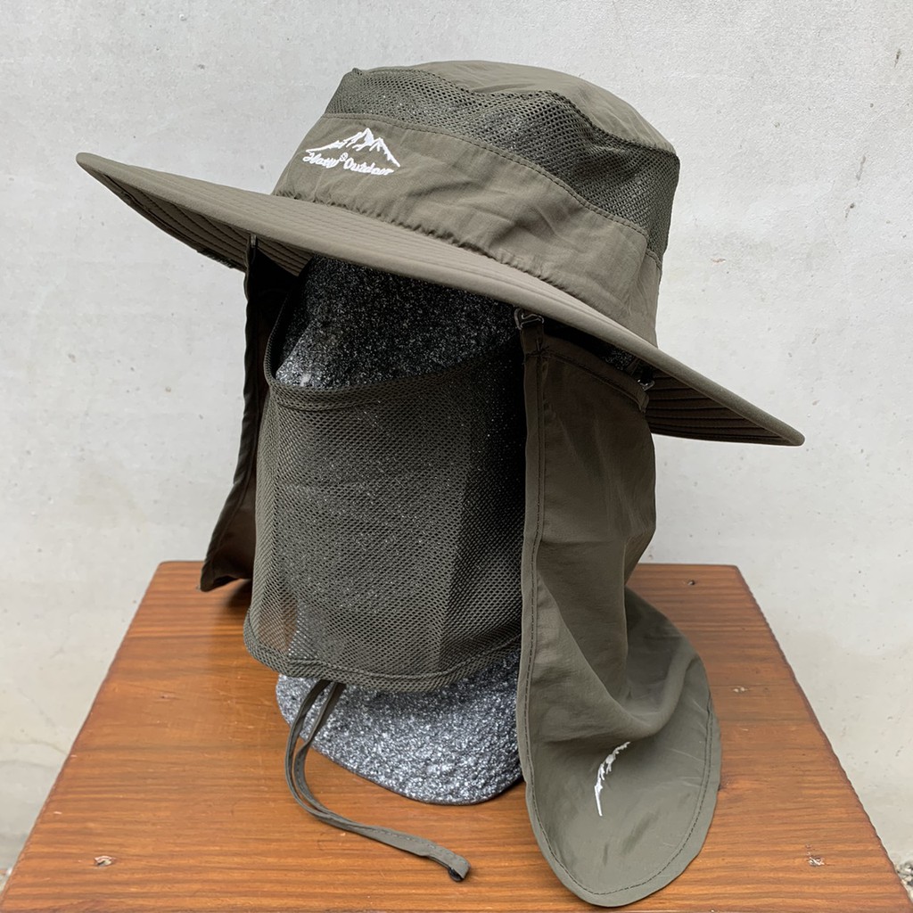 【裝備部落】Hatty outdoor 漁夫帽 UPF50+ 排汗透氣 可拆遮陽網布 戶外-登山-釣魚 遮陽帽 防曬帽 | 蝦皮購物