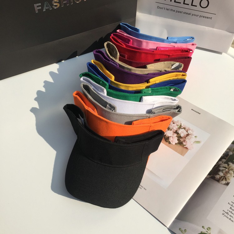 【現貨實拍可貨到付款】帽子女 夏天 空頂帽 男 戶外 運動防曬帽 光身 無頂帽 學生 百搭 純色 太陽帽 | 蝦皮購物