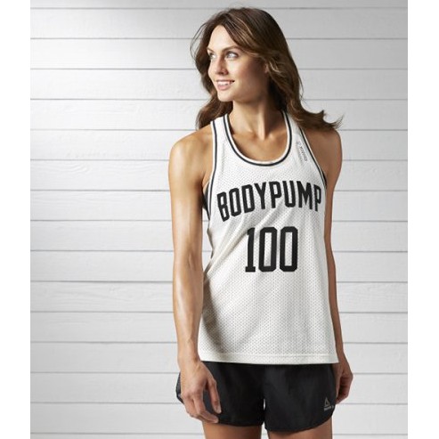 Reebok x LES MILLS BODYPUMP™ 100 紀念款 曲線槓鈴有氧 運動背心 | 蝦皮購物