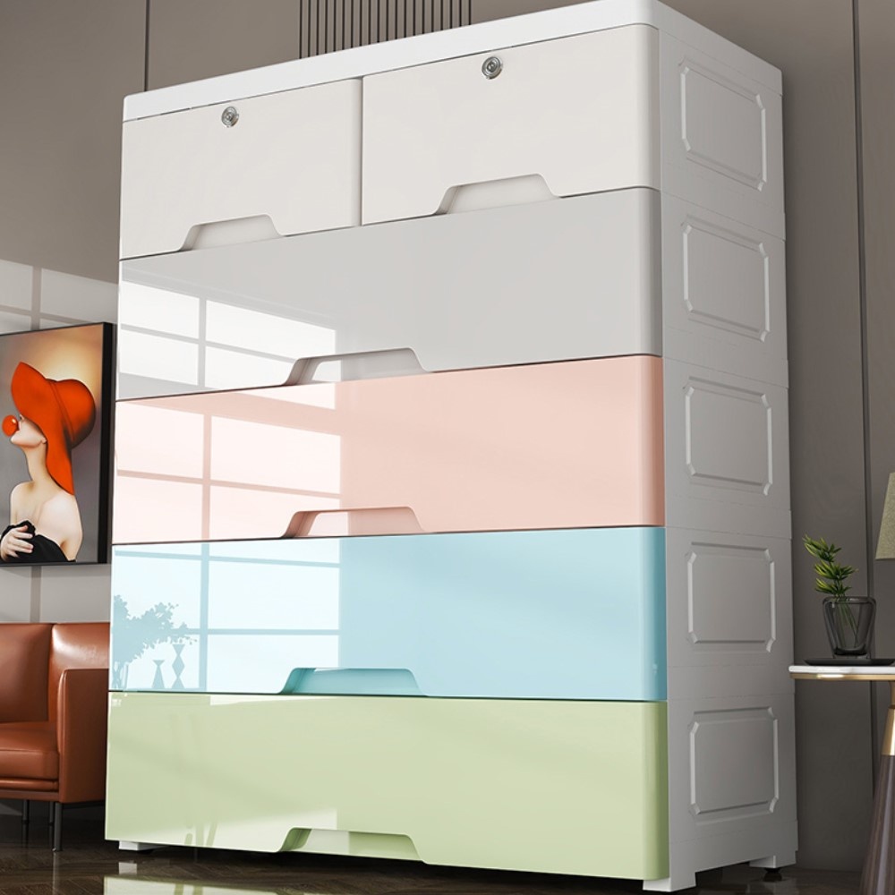 【AOTTO】75面寬大容量馬卡龍附輪五層收納櫃(加大 升級 收納 置物) | 蝦皮購物