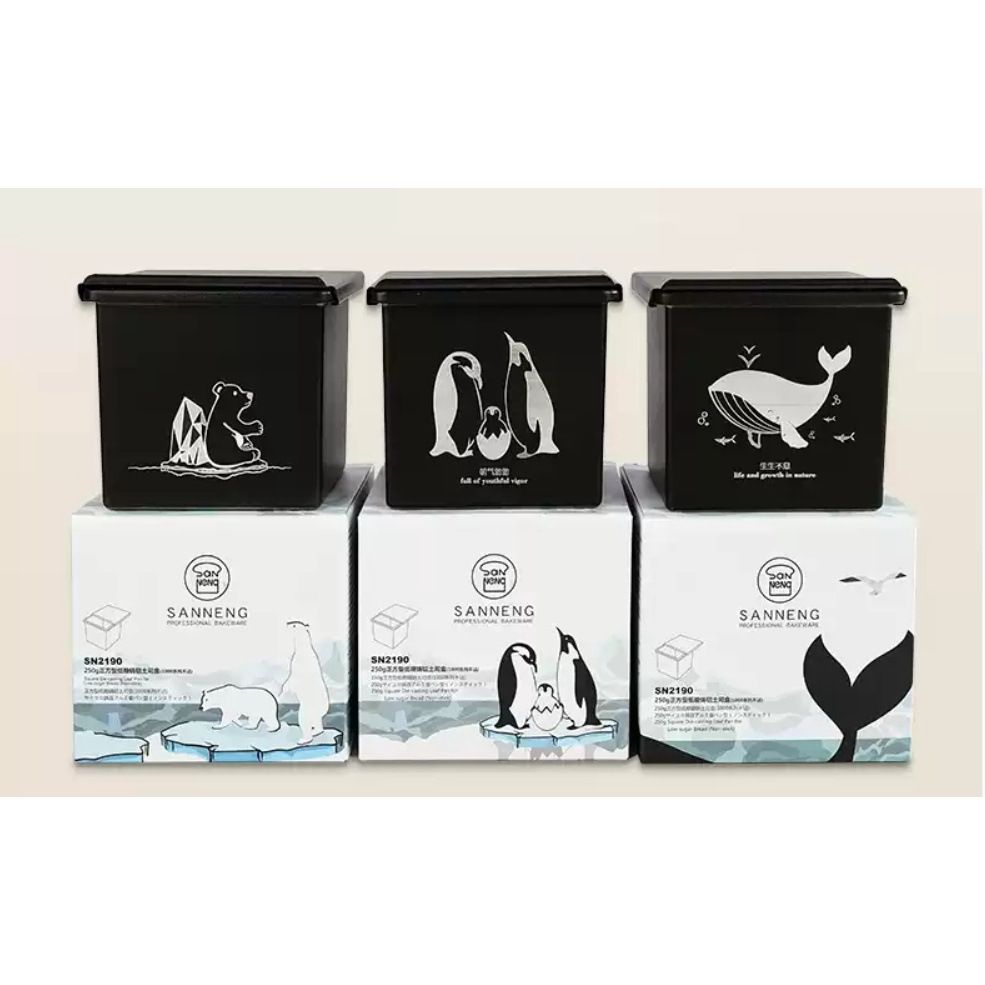 【小腹婆嚴選】 三能 正方型低糖鑄鋁土司盒 低糖吐司盒-1000系列不沾 SN2190 (動物特別款) | 蝦皮購物