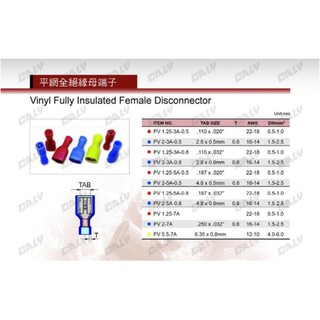 CALY佳力 PV2-3A/PV2-5A/PV2-7A/PV5.5-7A 平網型全絕緣母端/插銷端子 | 蝦皮購物