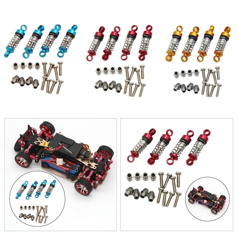 WLtoys K989 K969 K979 P929 1/28 遙控模型車替換件 4 件鋁合金減震器升級零件 | 蝦皮購物