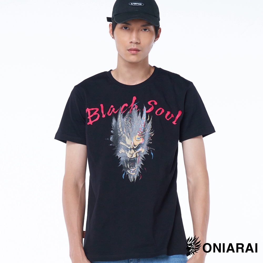 BLUE WAY 鬼洗 ONIARAI-BlackSoul爆裂鬼印花短TEE(黑) | 蝦皮購物