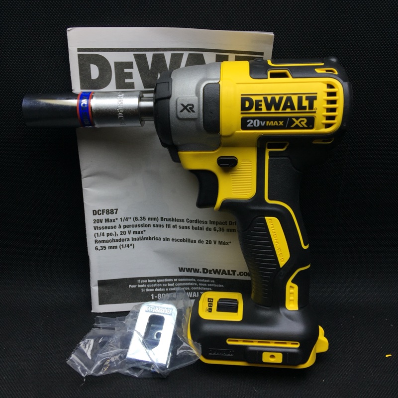 全新 DeWALT DCF887 改4分/起子 兩用接頭+4.0電池+2.0電池+112充電器 | 蝦皮購物