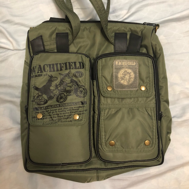 瓦奇菲爾德 絕版達洋貓機車騎士側背包 手提包 兩種揹法。Dayan Wachifield。 | 蝦皮購物