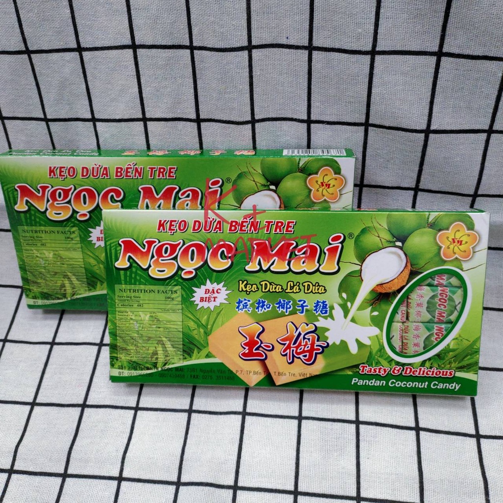 越南🇻🇳 Ngoc mai 玉梅 椰子糖 香蘭 pandan coconut candy 400g | 蝦皮購物