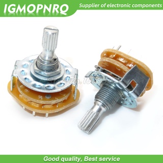 2pcs RS25 波段開關 2P4T 2P5T 2P6T 3P3T 3P4T 4P3T 1P11T 安裝旋轉開關帶旋鈕 | 蝦皮購物