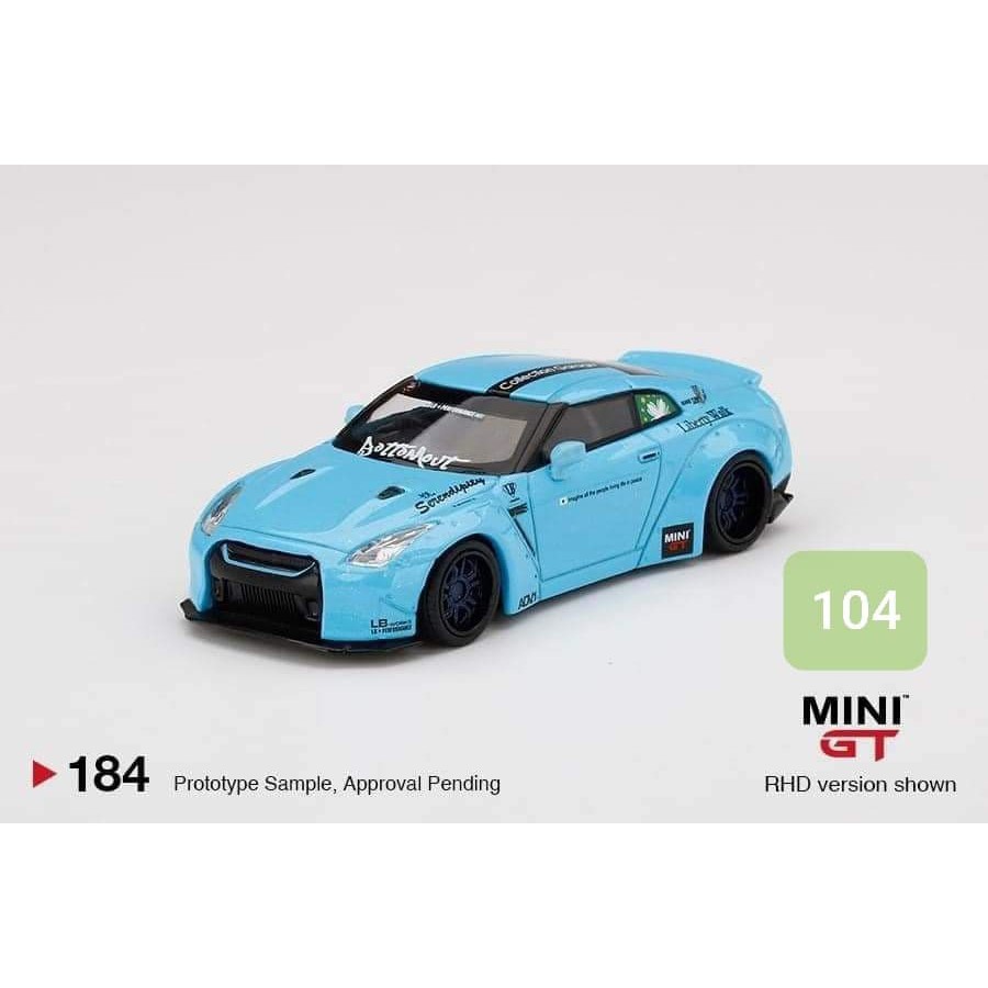 MINI GT1/64 LB WORKS Nissan GT-R R35,Rear Wing ver2 淺藍色澳門特別版 | 蝦皮購物