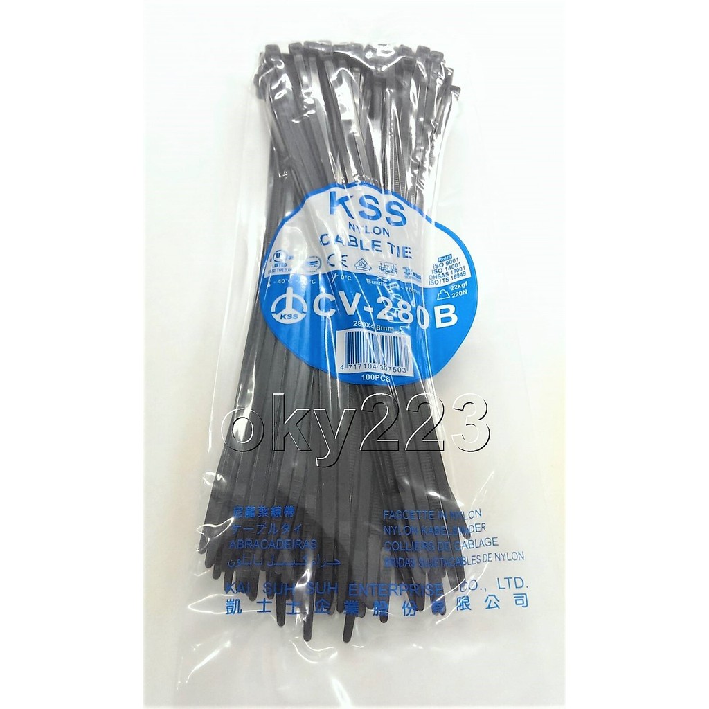 CV-280 束帶 280mm*4.8mm KSS 凱士士 束線帶 束帶 紮線帶 悃線帶 oky223 0301 | 蝦皮購物