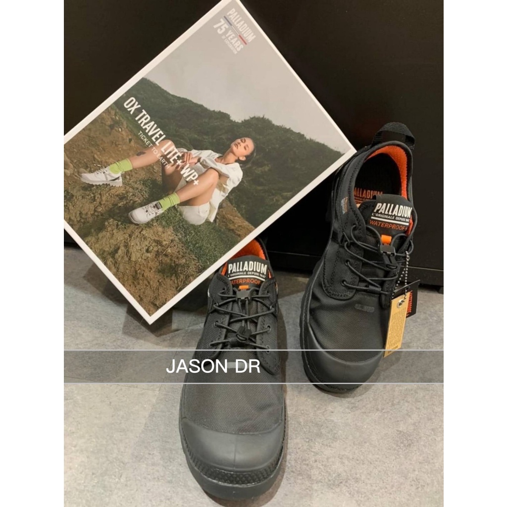 PALLADIUM JASON DR (免運費) 新款快穿低筒防水鞋 黑色 77338-001 | 蝦皮購物