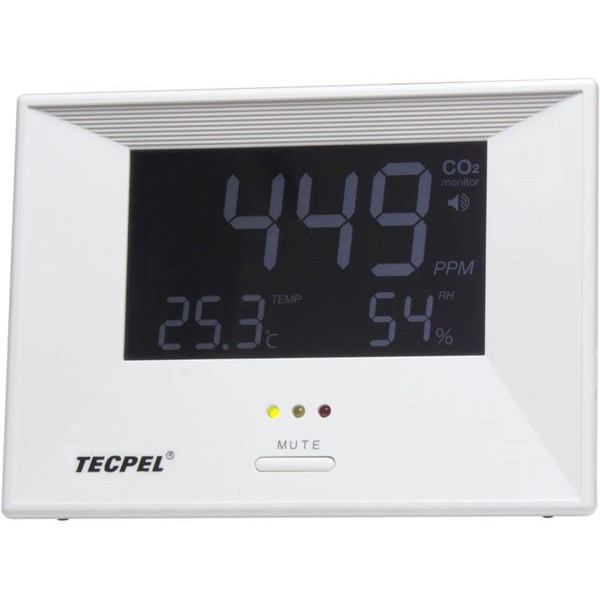 TECPEL 泰菱 》二氧化碳偵測器 ZG-1683R CO2 監測儀 二氧化碳 居家安全 濕度 溫度 背光 | 蝦皮購物