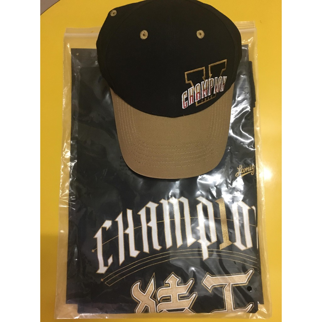 中華職棒 CPBL Lamigo 桃猿 猿王冠軍潮T + 棒球帽 | 蝦皮購物