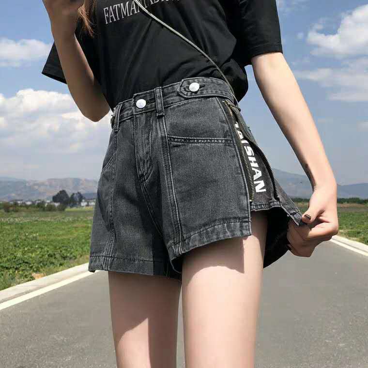 【M-4XL大尺碼】胖mm新款大腿粗显瘦a字网红阔腿裤微胖妹妹 女生短褲 大尺碼 寬褲 休閒 200斤大码牛仔短裤女夏 | 蝦皮購物