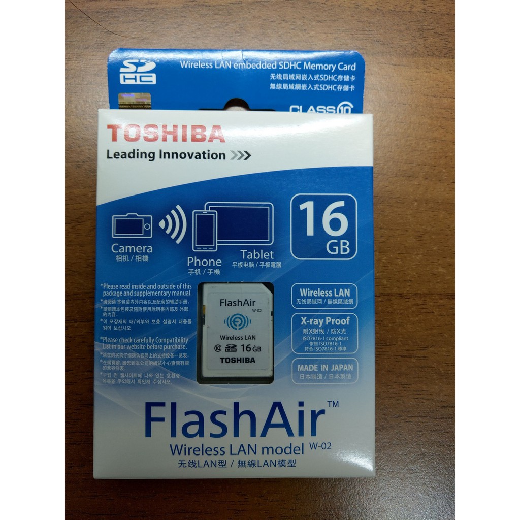TOSHIBA 16G FlashAir Wi-Fi SDHC Class10 無線傳輸記憶卡 | 蝦皮購物