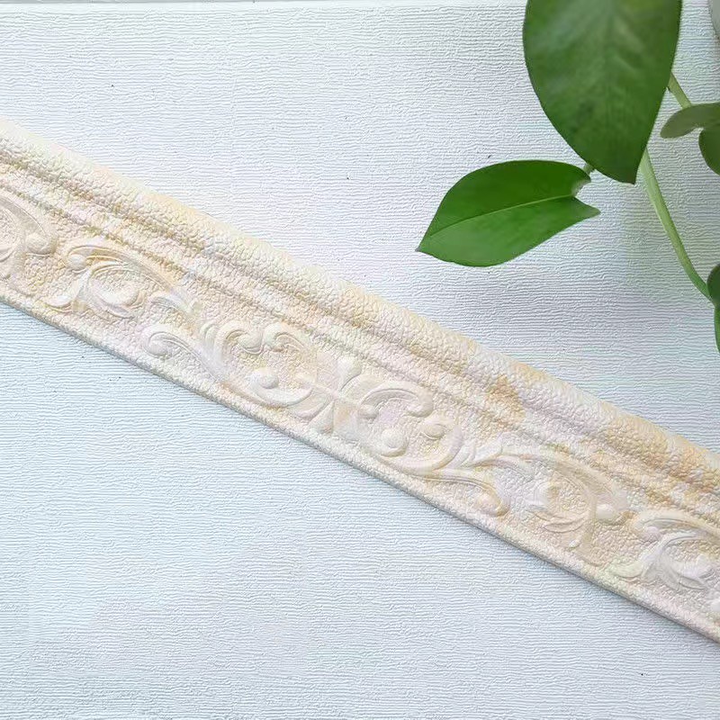 2.3m 三維壁紙邊框牆貼牆飾線防水PE泡沫自粘造型裝飾牆踢腳線柔性成型天花板邊框線室內裝飾 | 蝦皮購物