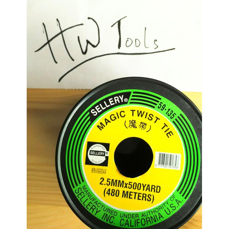 Hitam Magic TWIST TIE 紮帶 500 碼 460m 黑色 SELLERY 59-135B | 蝦皮購物