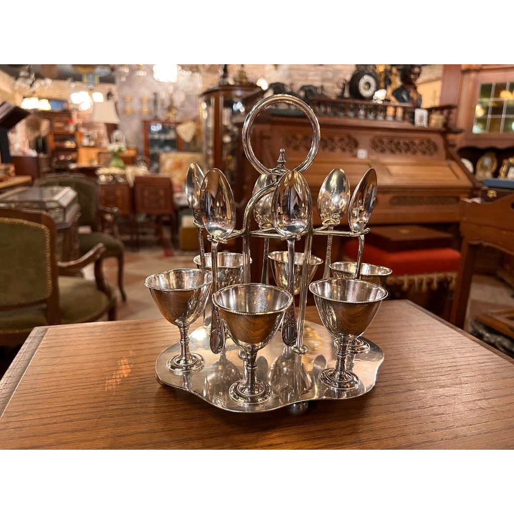 #19世紀 英國百年古董維多利亞時期蛋杯架 #522063 | 蝦皮購物