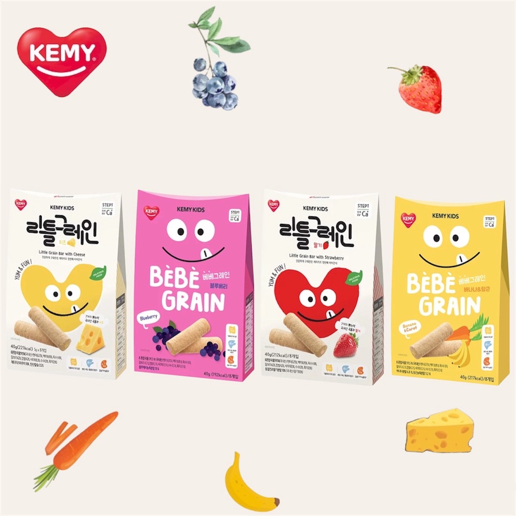 韓國 KEMY KIDS 貪吃凱米 穀物小捲心 40g（四款可選）9M+ 12M+ | 蝦皮購物