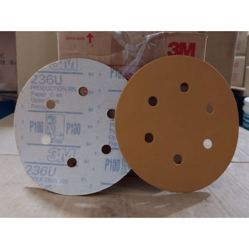 3M#236-6吋黏扣乾砂紙 #100番(6孔)--3M 魔鬼沾砂紙，圓砂紙 -@8/張 | 蝦皮購物