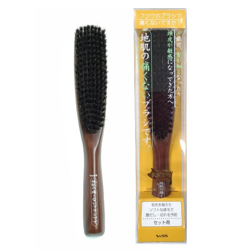 日本Vess純鬃毛密集雙排梳 JI-1500 / JI-801軟豬鬃折疊梳 適合 短髮及髮量少 | 蝦皮購物