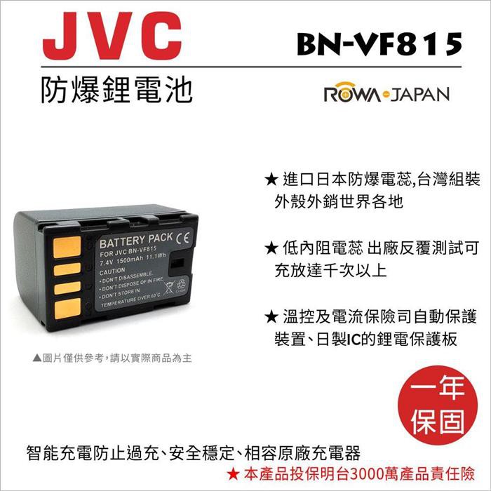 全新現貨@樂華 FOR Jvc BN-VF815U 相機電池 鋰電池 防爆 原廠充電器可充 保固一年 | 蝦皮購物