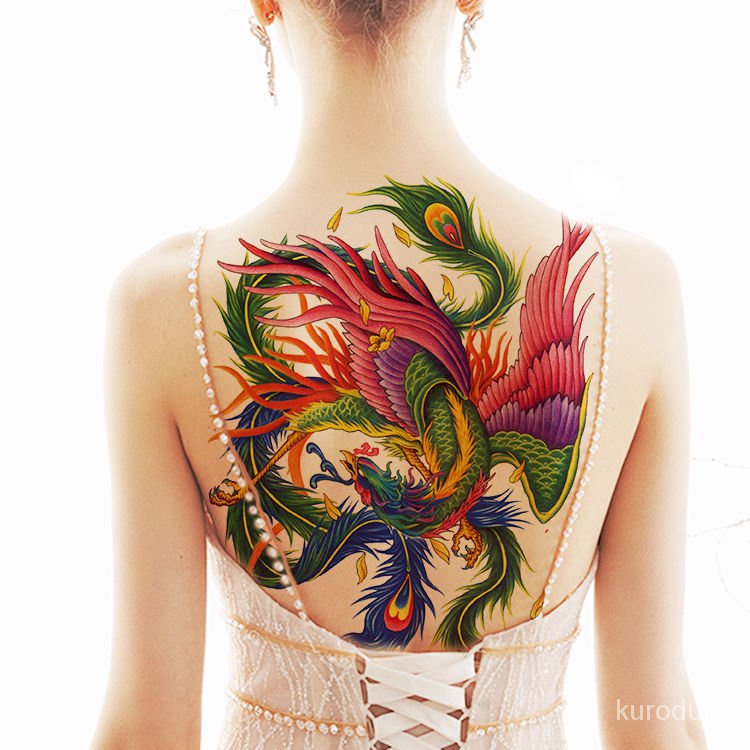 【滿799免運】滿背紋身貼防水持久男女趙子龍藝伎鳳凰後背背部大圖女生紋身貼紙jioyh OYUX | 蝦皮購物