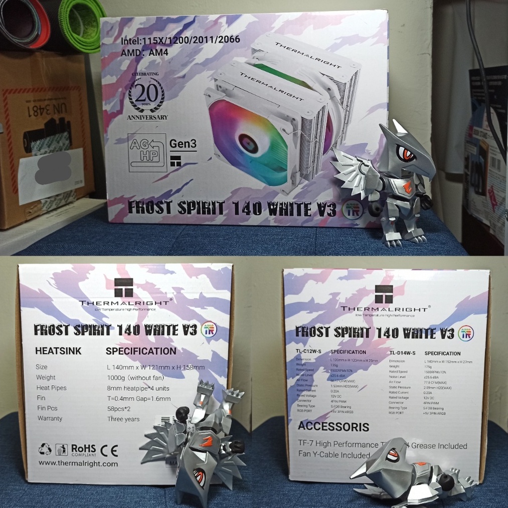 【利民】FS140 WHITE V3 ARGB 霜靈 AGHP熱管💳現貨可刷卡 AM4雙塔白色風冷 CPU塔扇散熱器 | 蝦皮購物