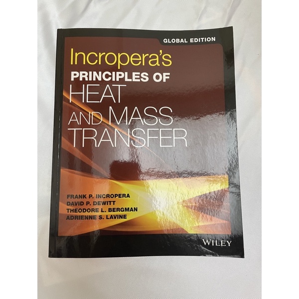 (二手)Incropera’s Principles of Heat and Mass Transfer 8/e 原文書 | 蝦皮購物