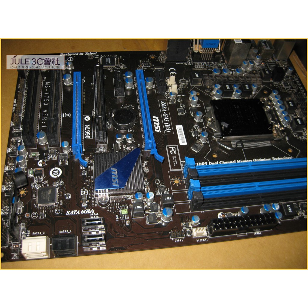 JULE 3C會社-微星MSI Z68A-G43 Z68/DDR3/USB3/軍規/良品/ATX/1155 主機板 | 蝦皮購物