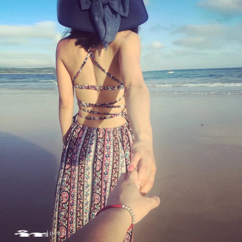 {Sexy niuniu} 現貨 復古紅 富國島 美背長洋+比基尼 三件套 泳裝 比基尼 長洋 長裙 海島 度假長洋 | 蝦皮購物