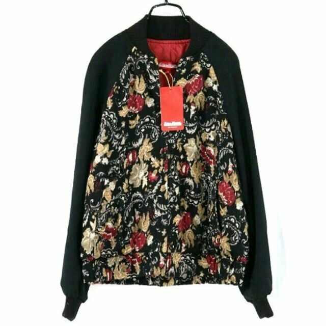 1106 專櫃品牌 Key Wear 奇威名品 復古感 羊毛混紡 華麗宮廷風 黑色圖騰印花 長袖舖棉外套 全新 | 蝦皮購物