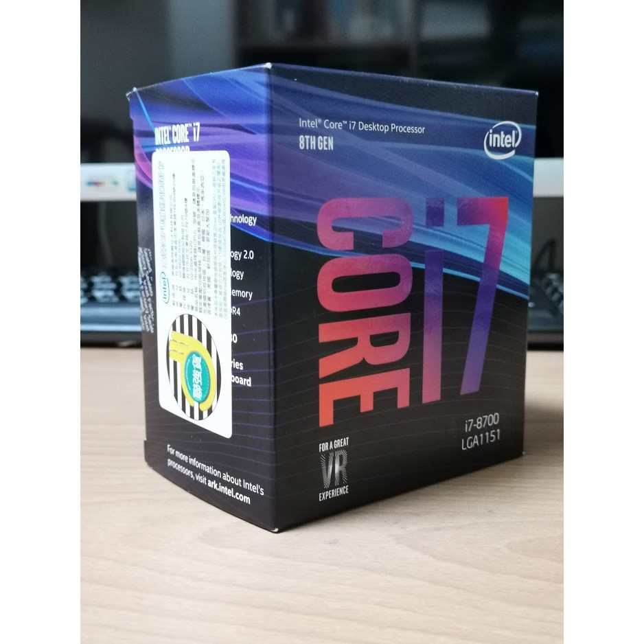 全新未拆 Intel Core i7 8700 CPU (聯強保固中) | 蝦皮購物
