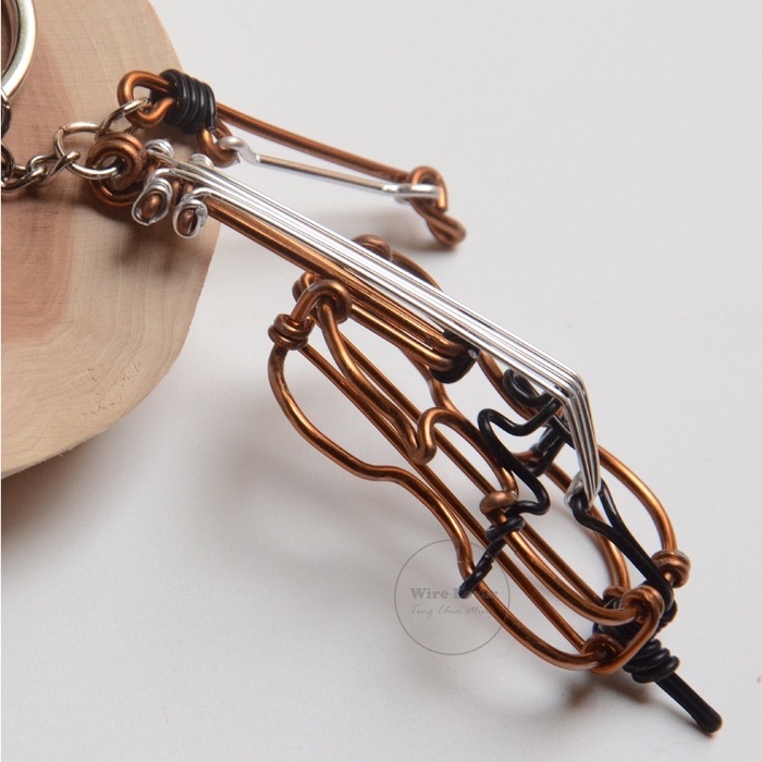 橘色惡魔同款鑰匙圈 Cello for Wire Lover Art studio 鋁線樂器大提琴 小提琴 Violin | 蝦皮購物