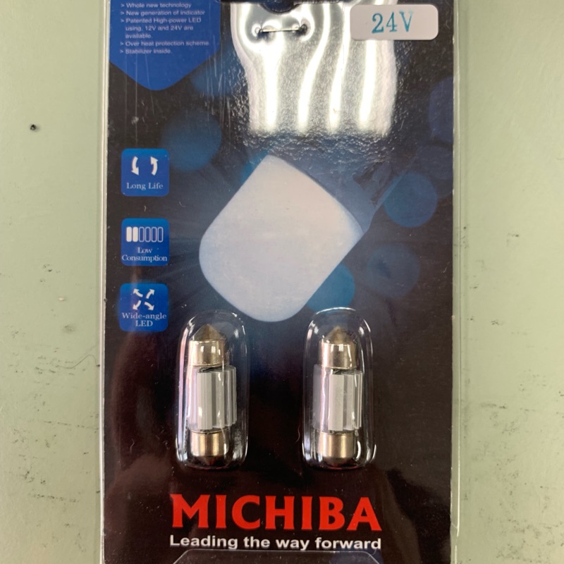 台灣Michiba 24V 10x31 雙尖LED燈泡 | 蝦皮購物