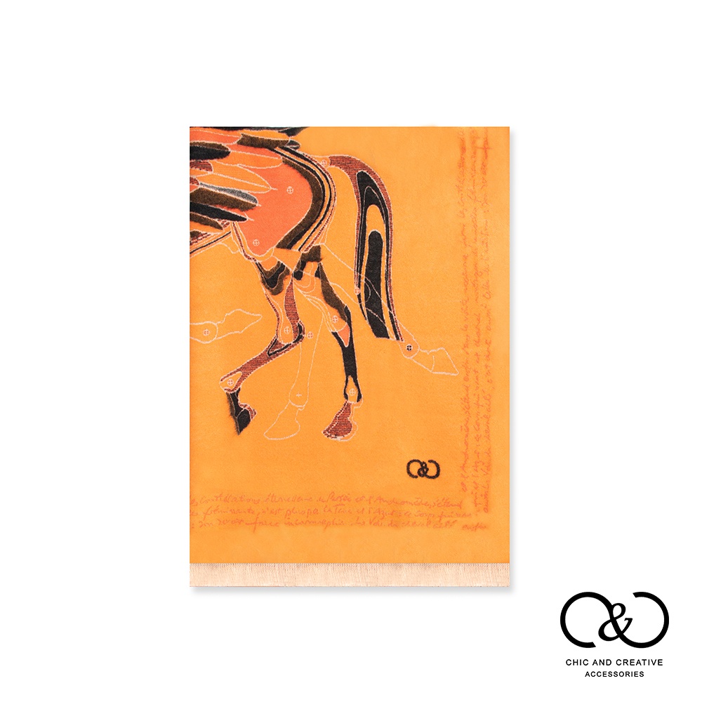 【C&C】時尚羊羔絨圍巾(愛馬仕橘)_S-CC-017-3 | 蝦皮購物