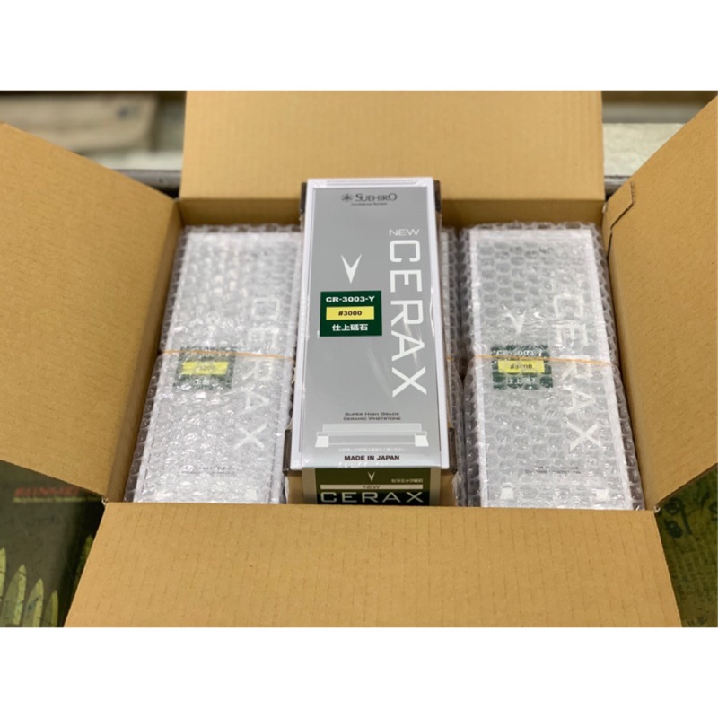 🌟現貨🌟【砥石屋】日本製🇯🇵 末廣陶瓷磨刀石3000番 New CERAX 末廣 仕上砥石 CR-3003-Y | 蝦皮購物
