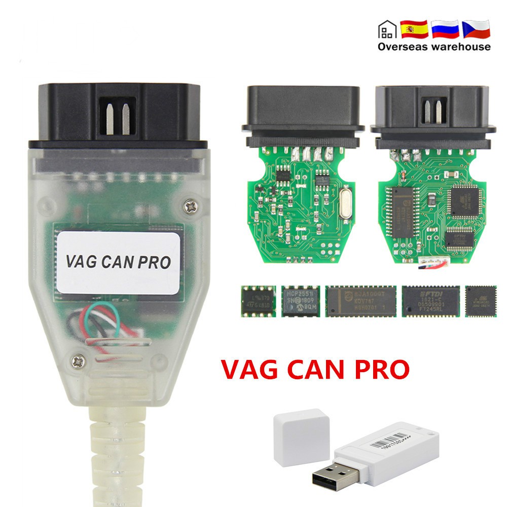 Vag Can PRO V5.5.1 帶 FTDI FT245RL 芯片 VCP OBD2 診斷接口 USB 電纜支持 | 蝦皮購物